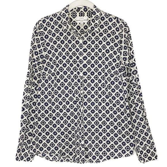 J. Crew | Shirts | J Crew Mens Diamond Pattern Shirt Black And White ...